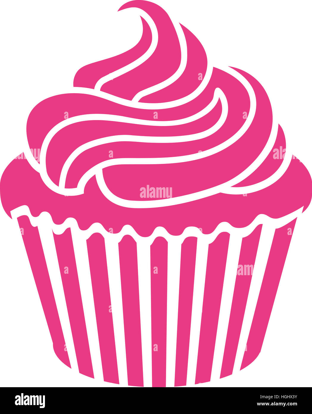 Cupcake silhouette hi-res stock photography and images - Alamy