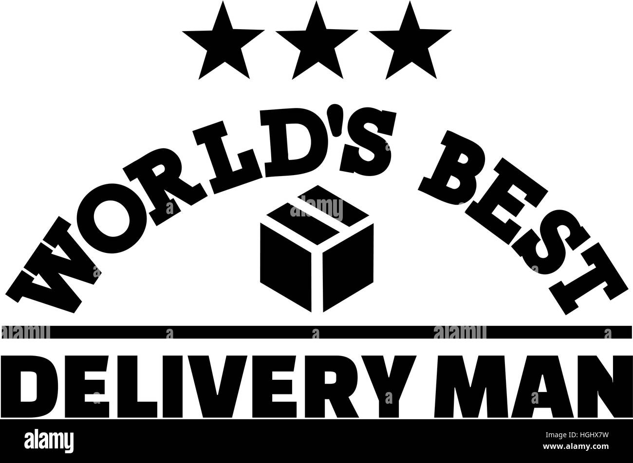 World's best delivery man Stock Photo - Alamy