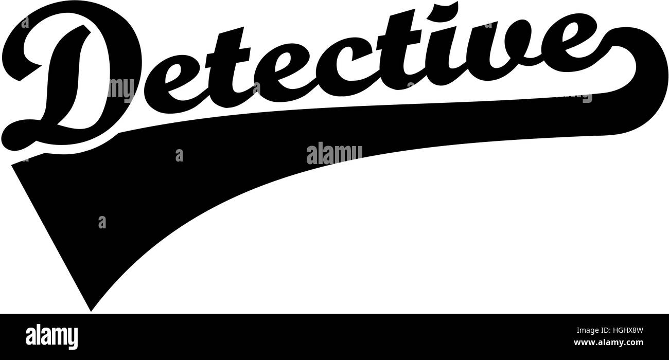 Detective word retro Stock Photo - Alamy