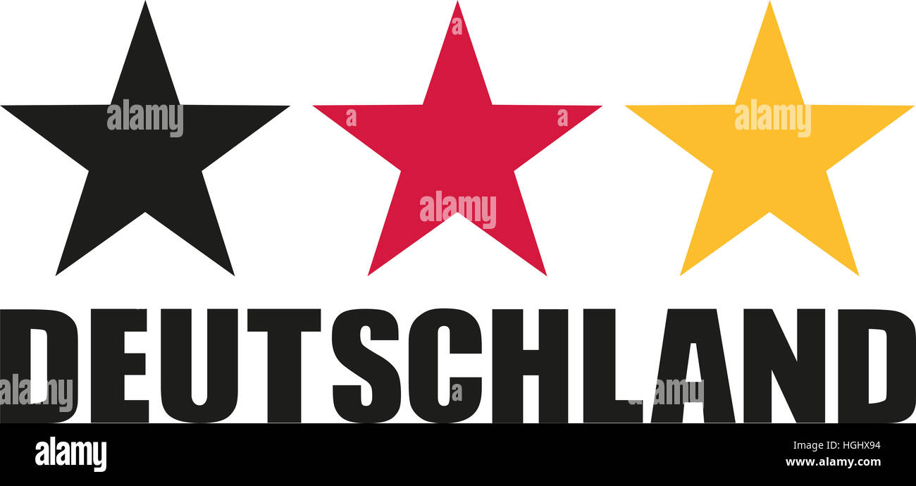 Germany flag stars with Deutschland Stock Photo - Alamy
