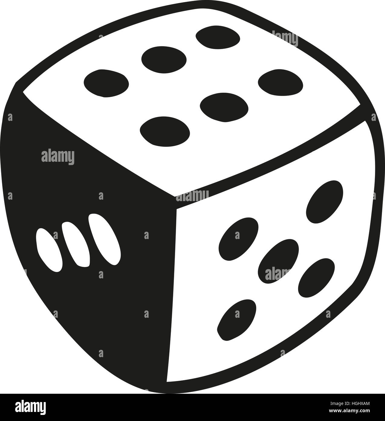 Cube die symbol Stock Photo - Alamy