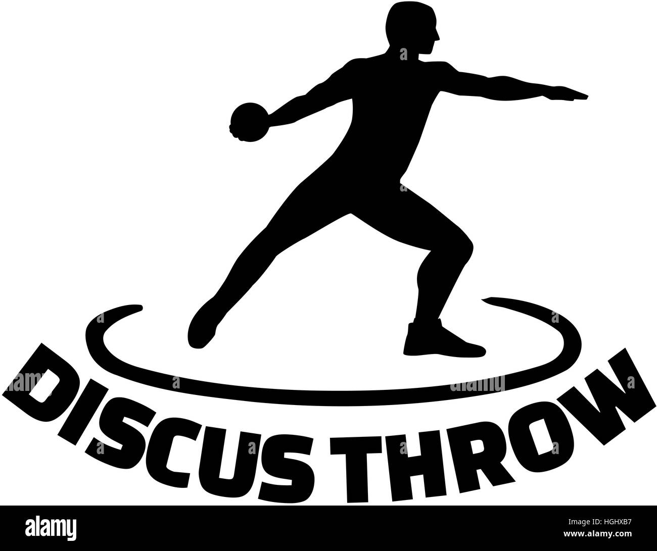 Discus Thrower Silhouette Girl