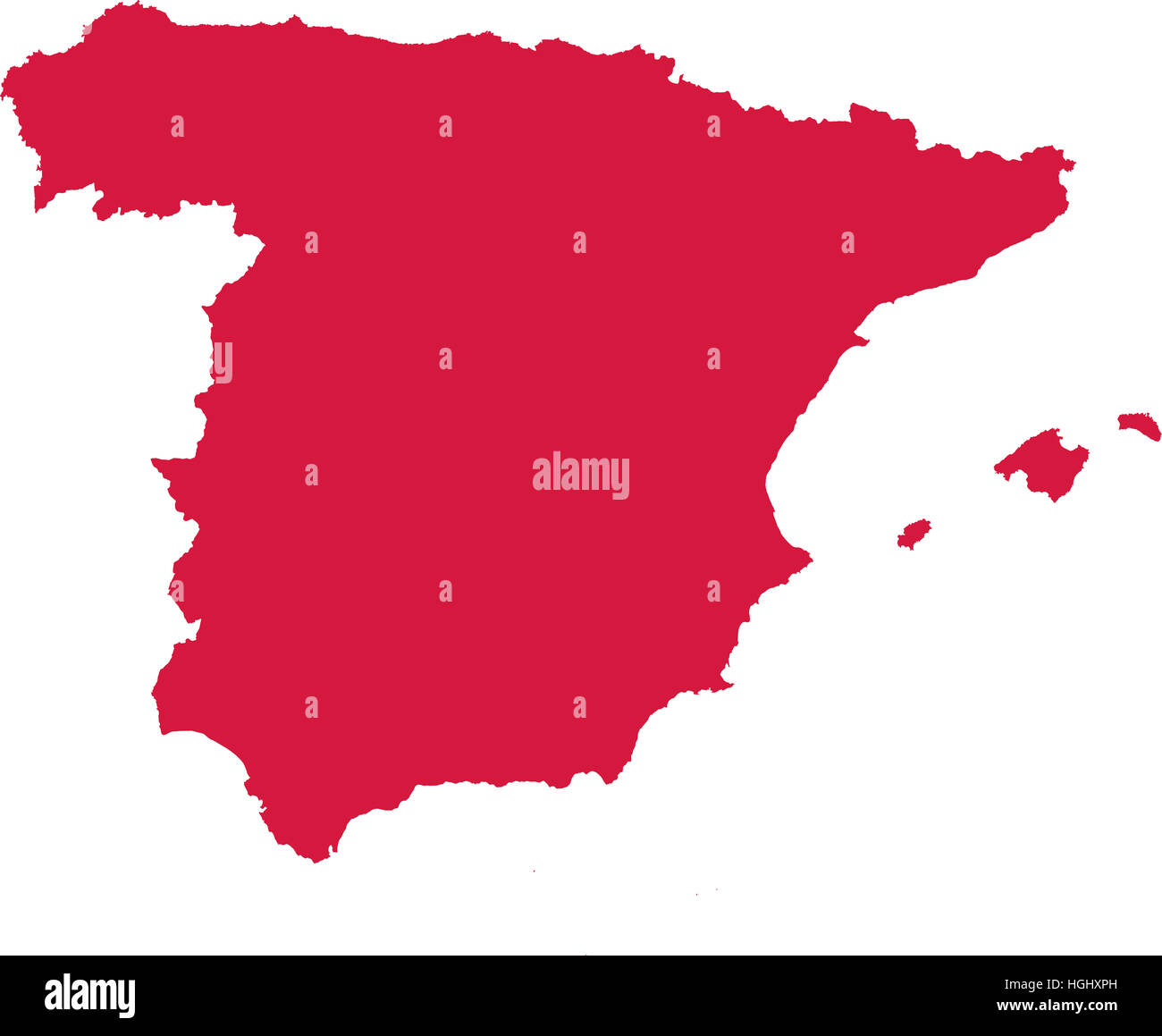 Spain map hi-res stock photography and images - Alamy