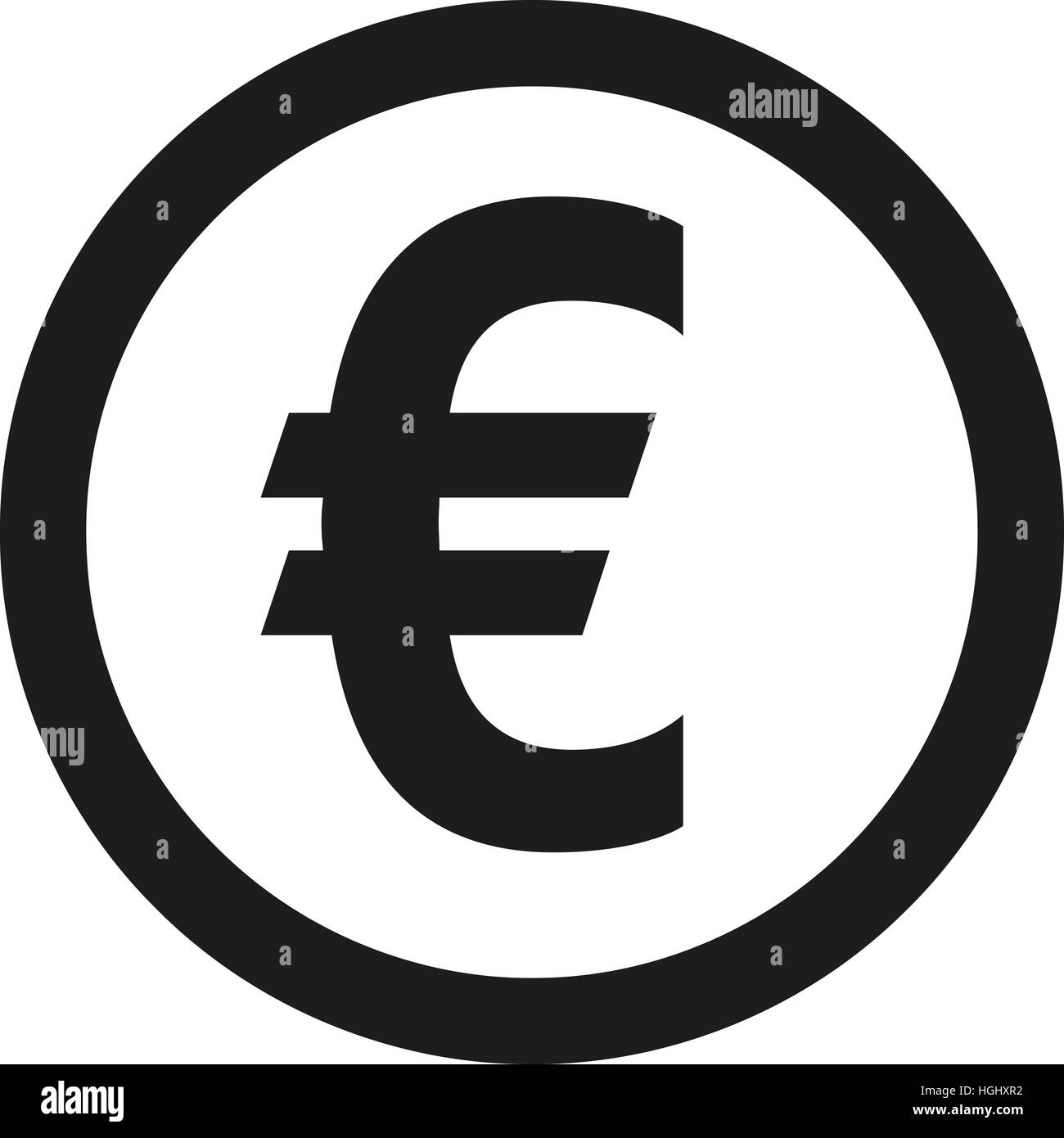 Coin with euro sign Stock Photo - Alamy