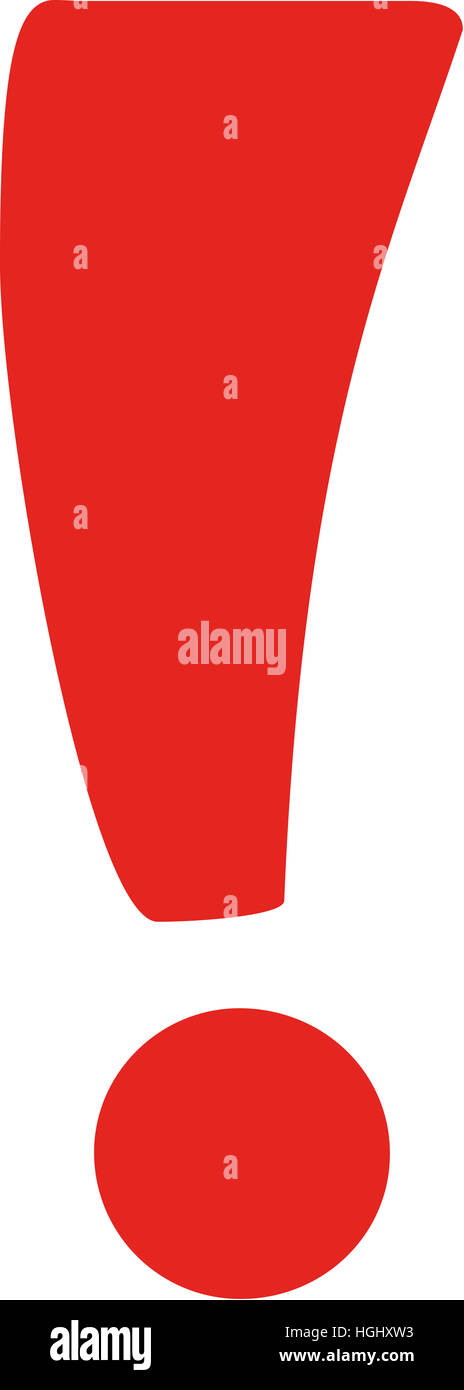 Red exclamation mark Stock Photo - Alamy