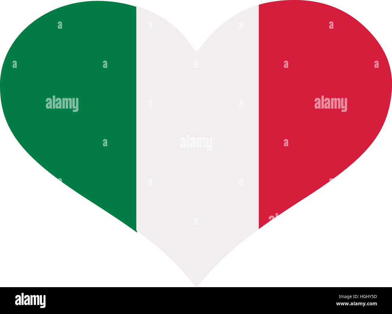 Italy flag heart Stock Photo - Alamy