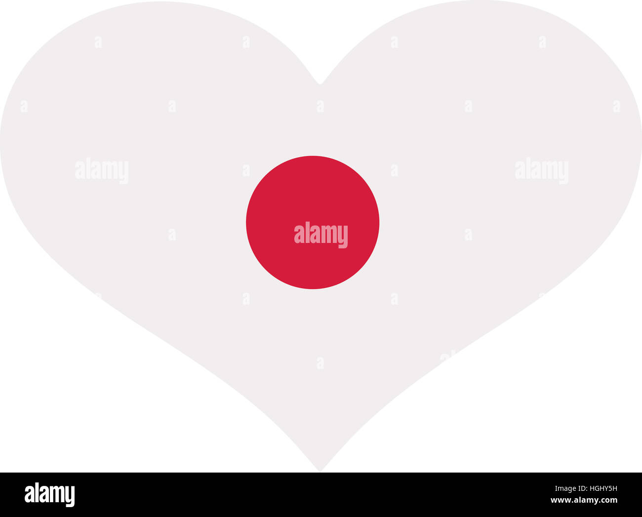 Japan flag heart Stock Photo - Alamy