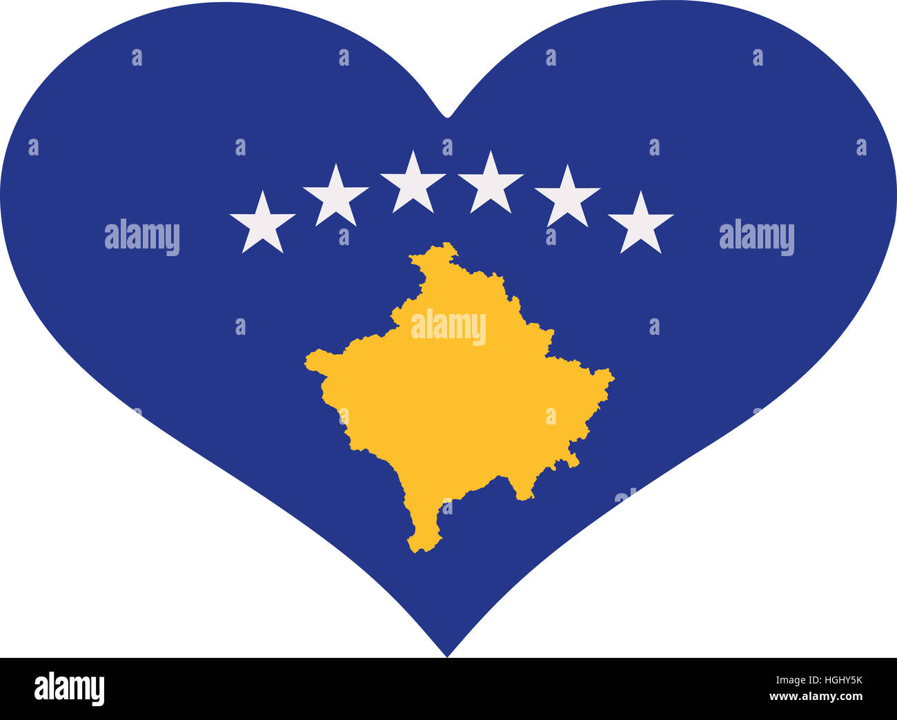 Kos flag heart Stock Photo - Alamy