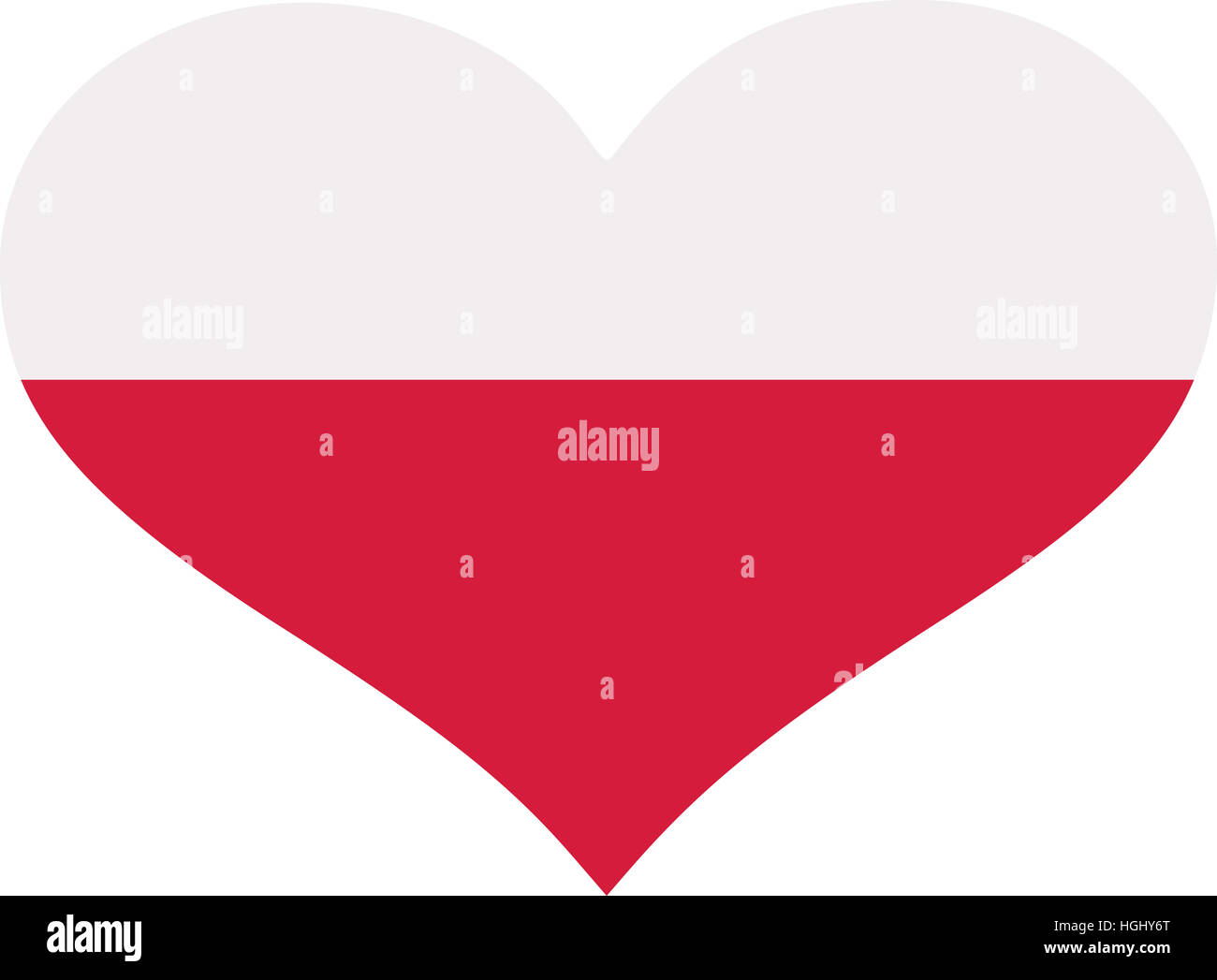 Poland flag heart Stock Photo - Alamy