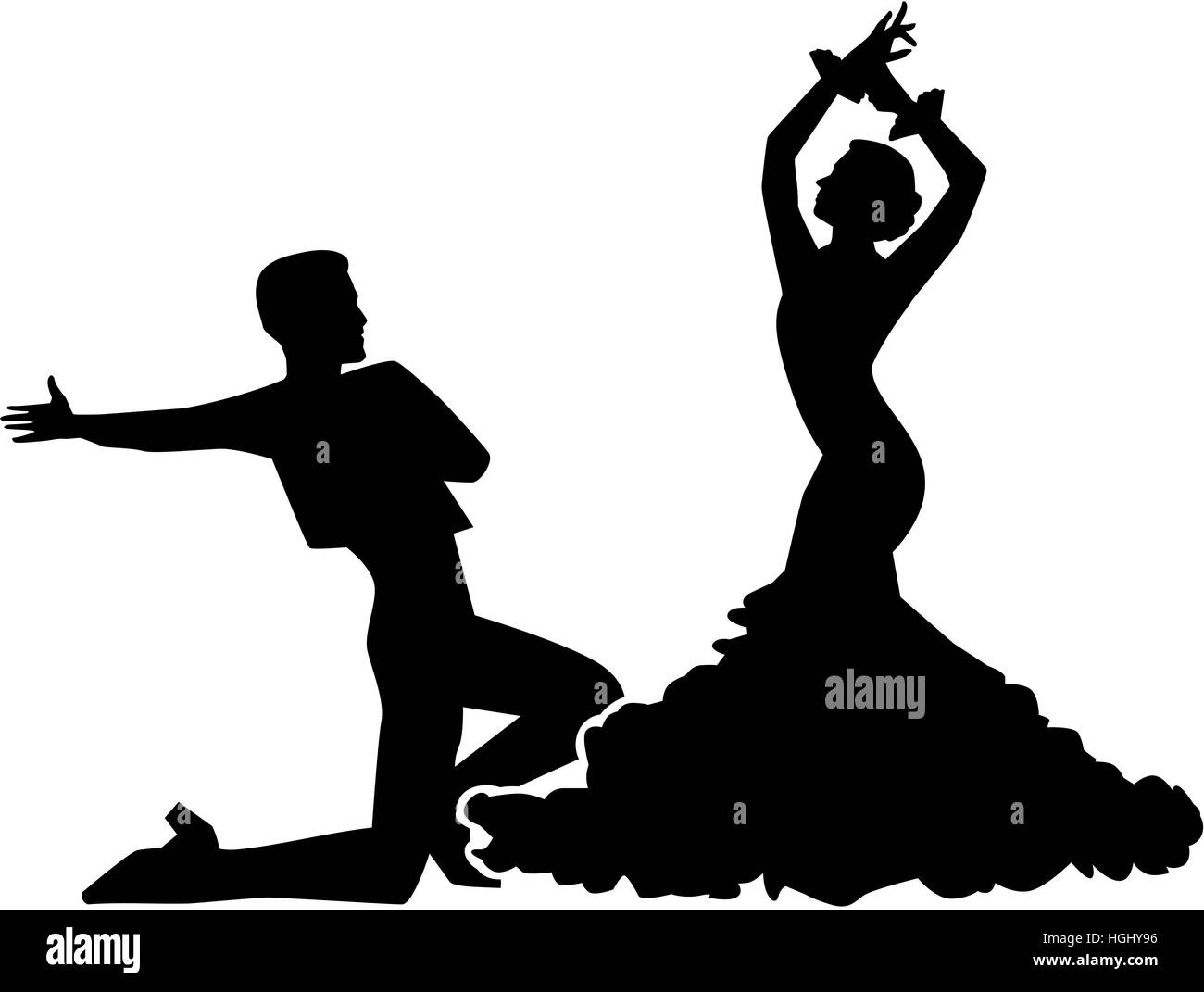 Flamenco Dancing Black and White Stock Photos & Images - Alamy