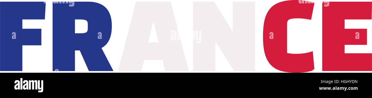France flag word Stock Photo - Alamy