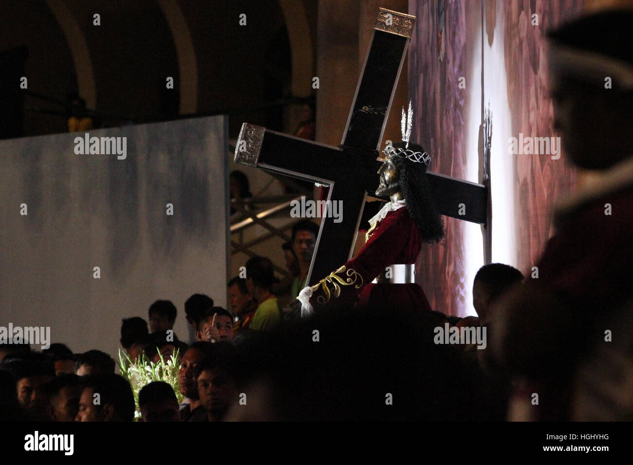 Manila, Philippines. 09th Jan, 2017. The miraculous icon of the Black ...