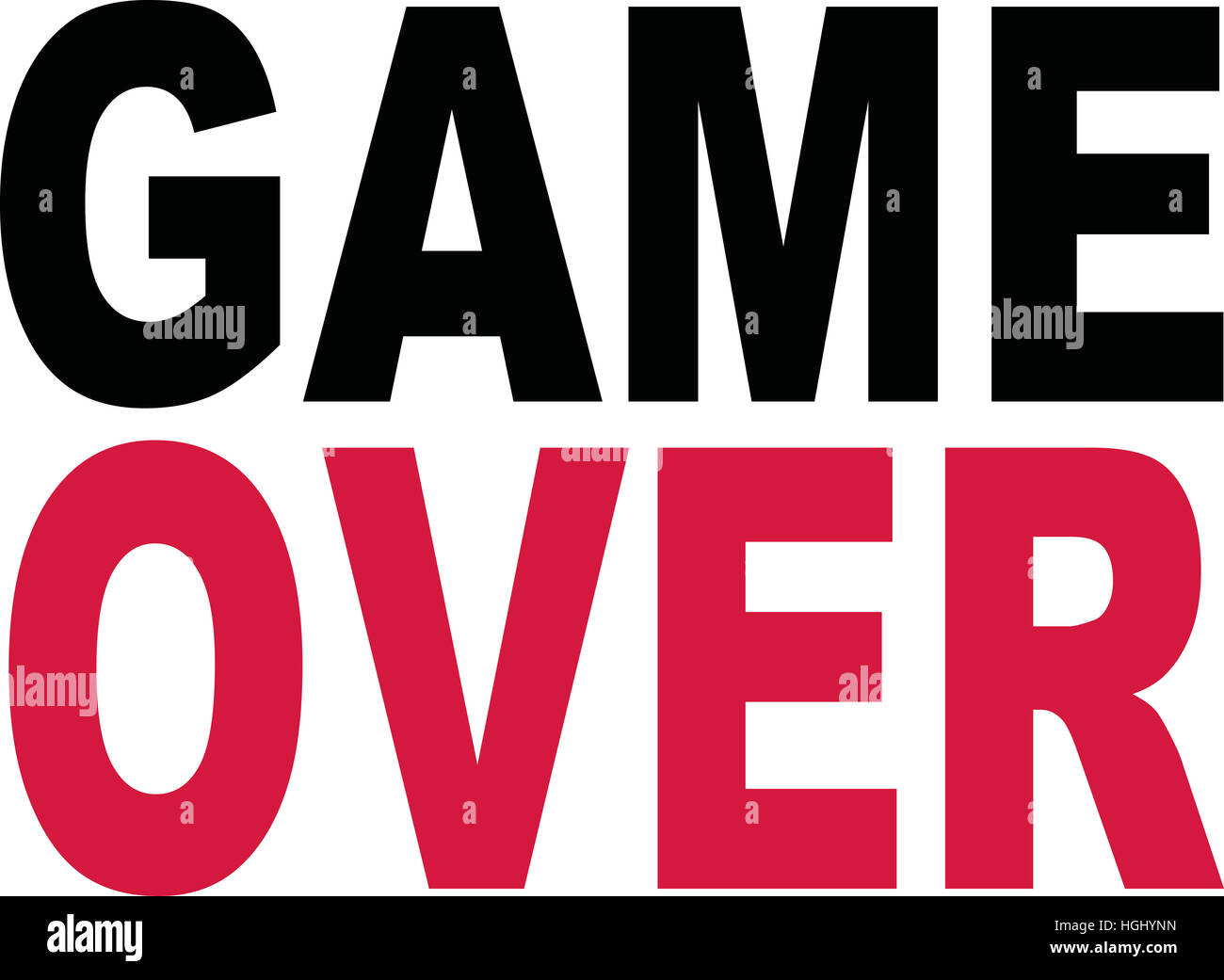 Game over slogan Stock Photo - Alamy
