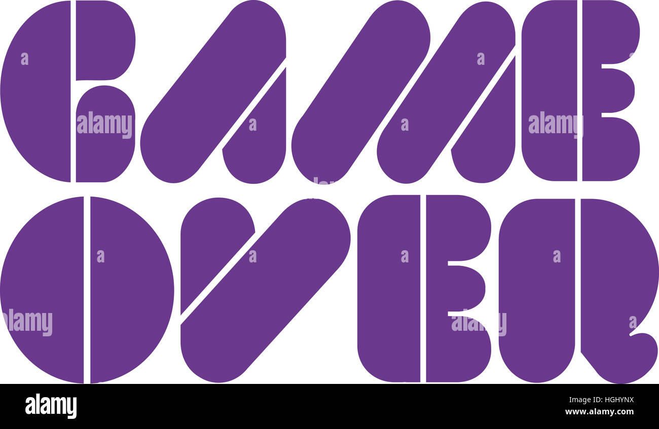 Game over font hi-res stock photography and images - Alamy