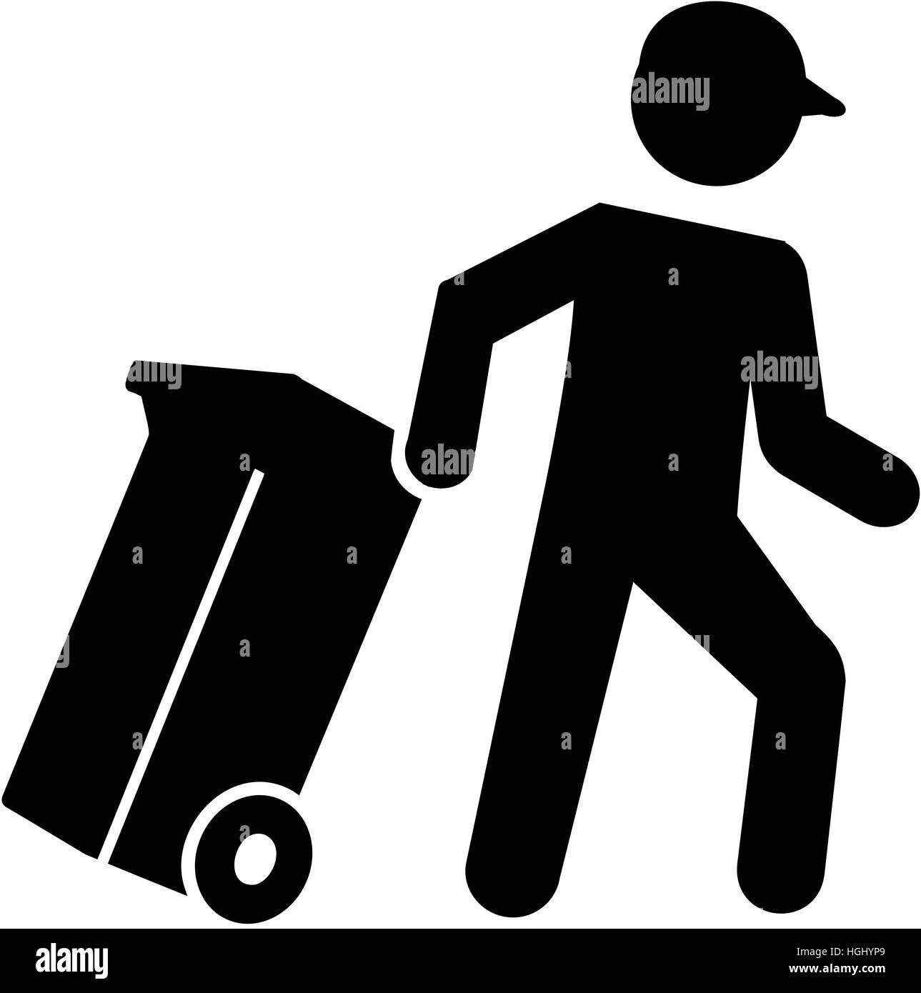 Garbage Collector Clipart Black And White