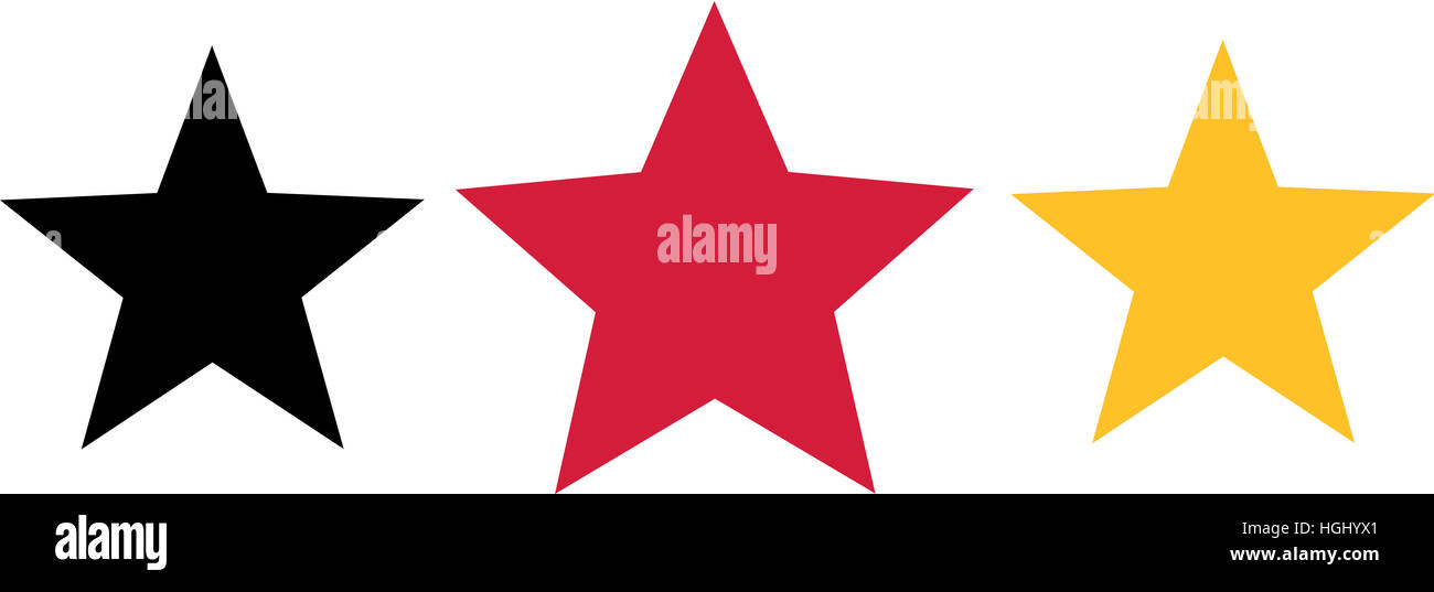 Germany stars with big red star Stock Photo - Alamy