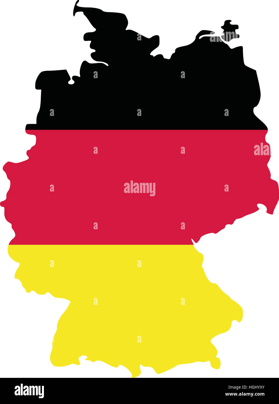 Germany map with flag Stock Photo - Alamy