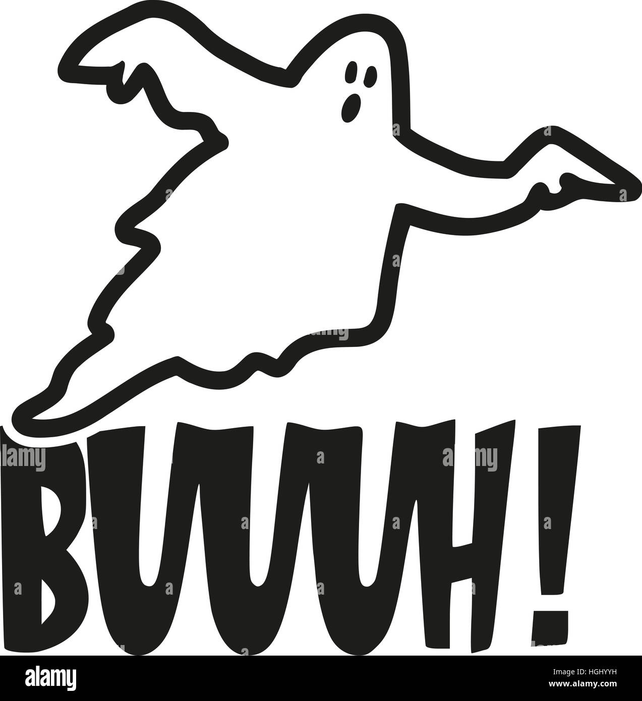 Ghost with german boo Stock Photo - Alamy