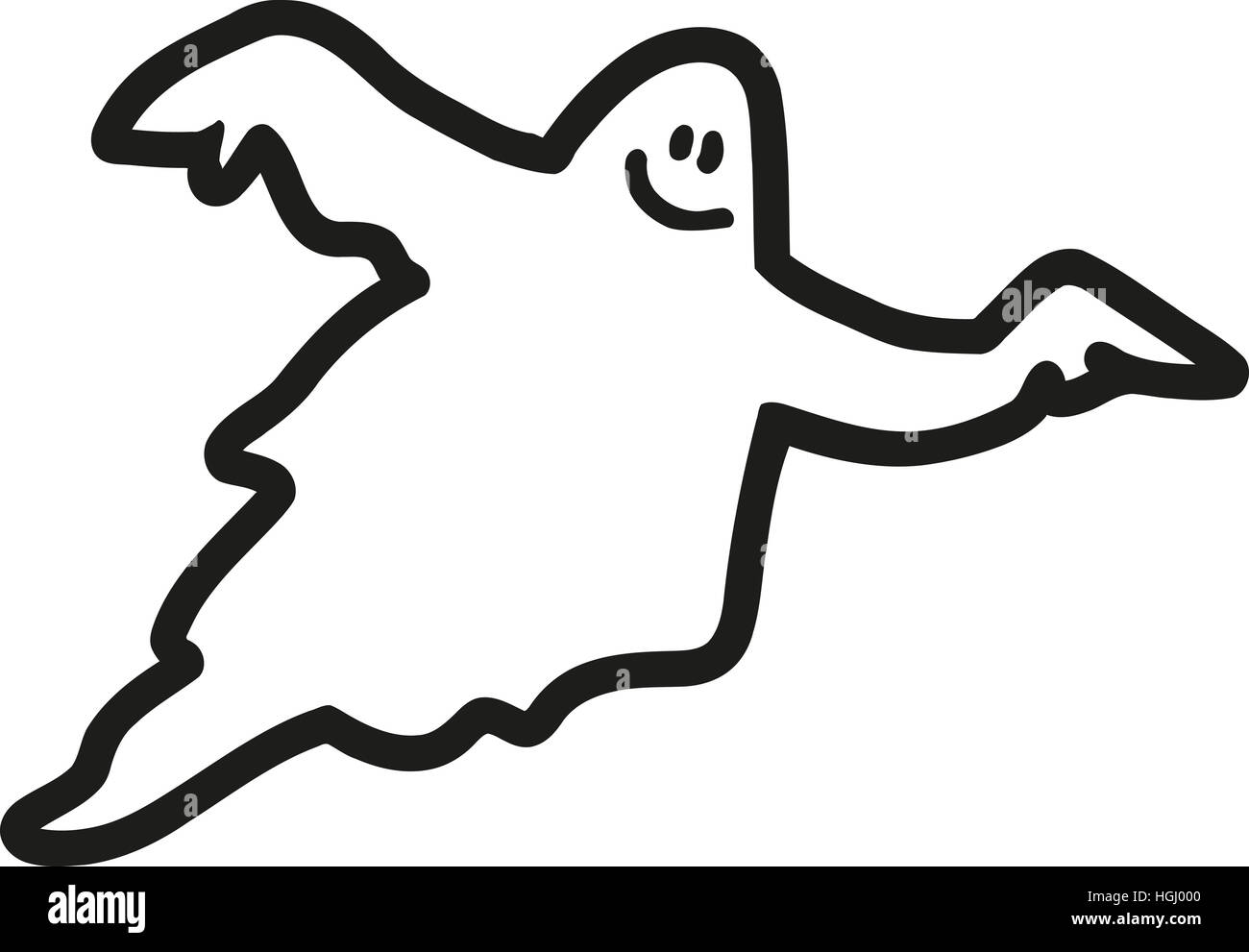 Smiling Ghost Clipart