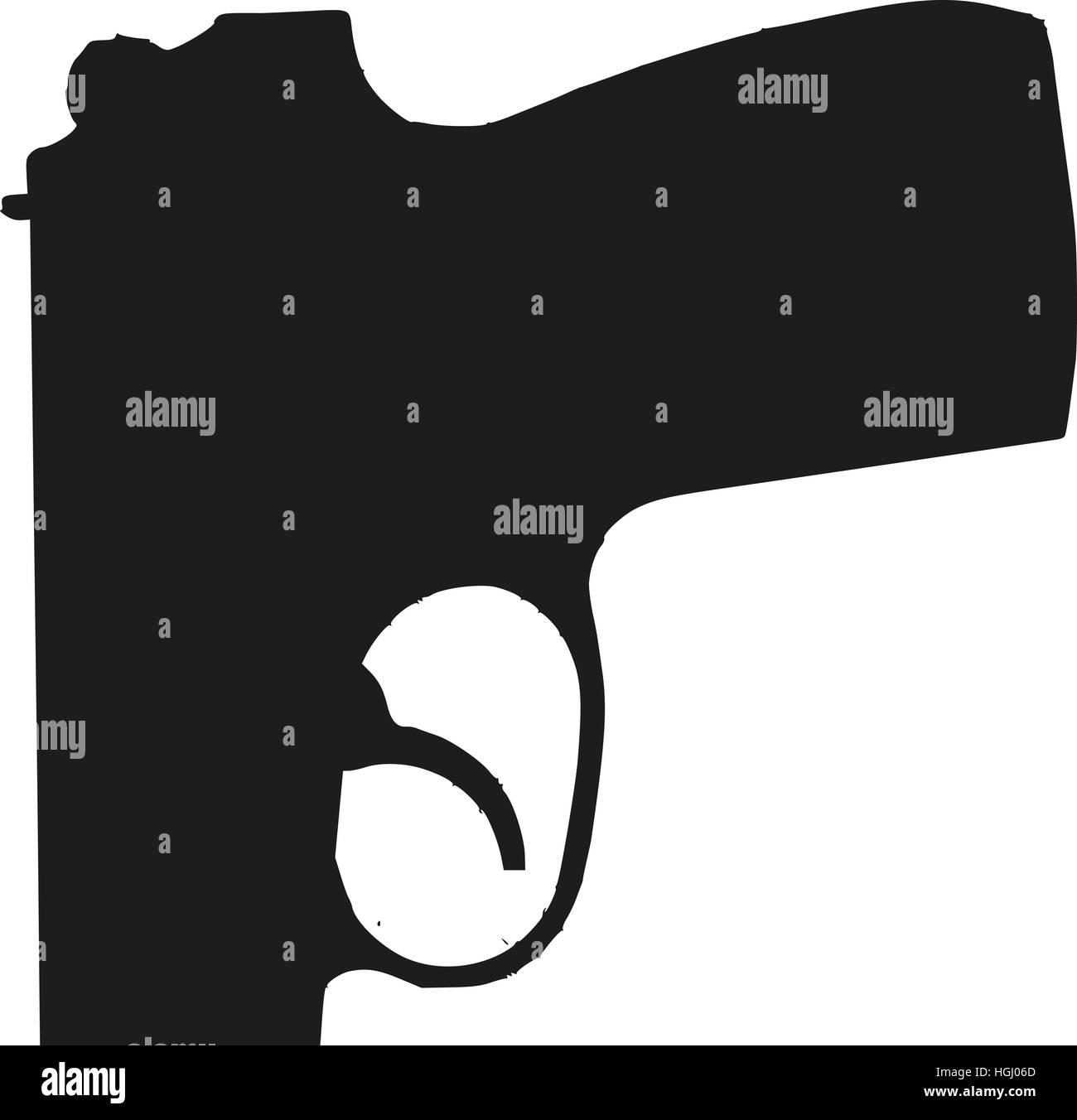 Pistol gun icon in hi-res stock photography and images - Alamy