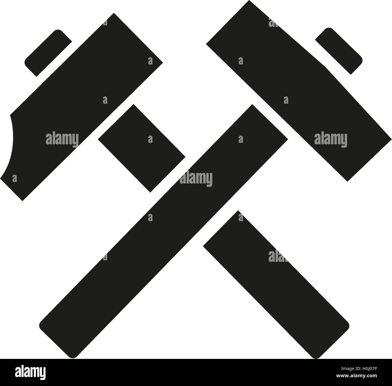 Crossed hammer and pick Stock Photo - Alamy