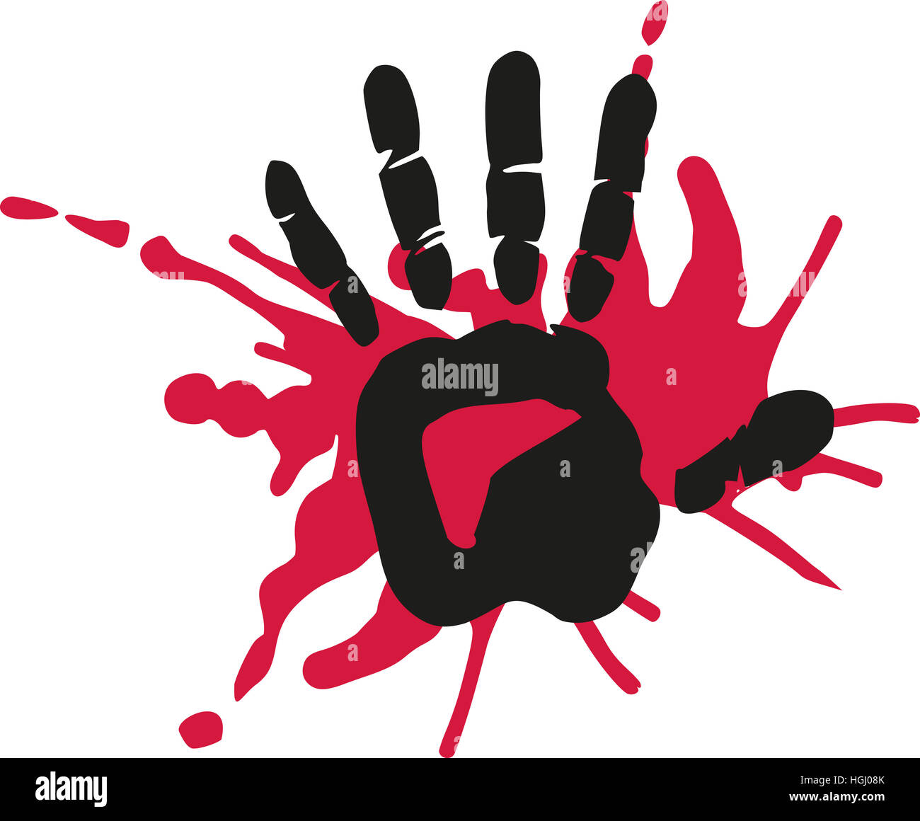 Hand print blood hi-res stock photography and images - Alamy