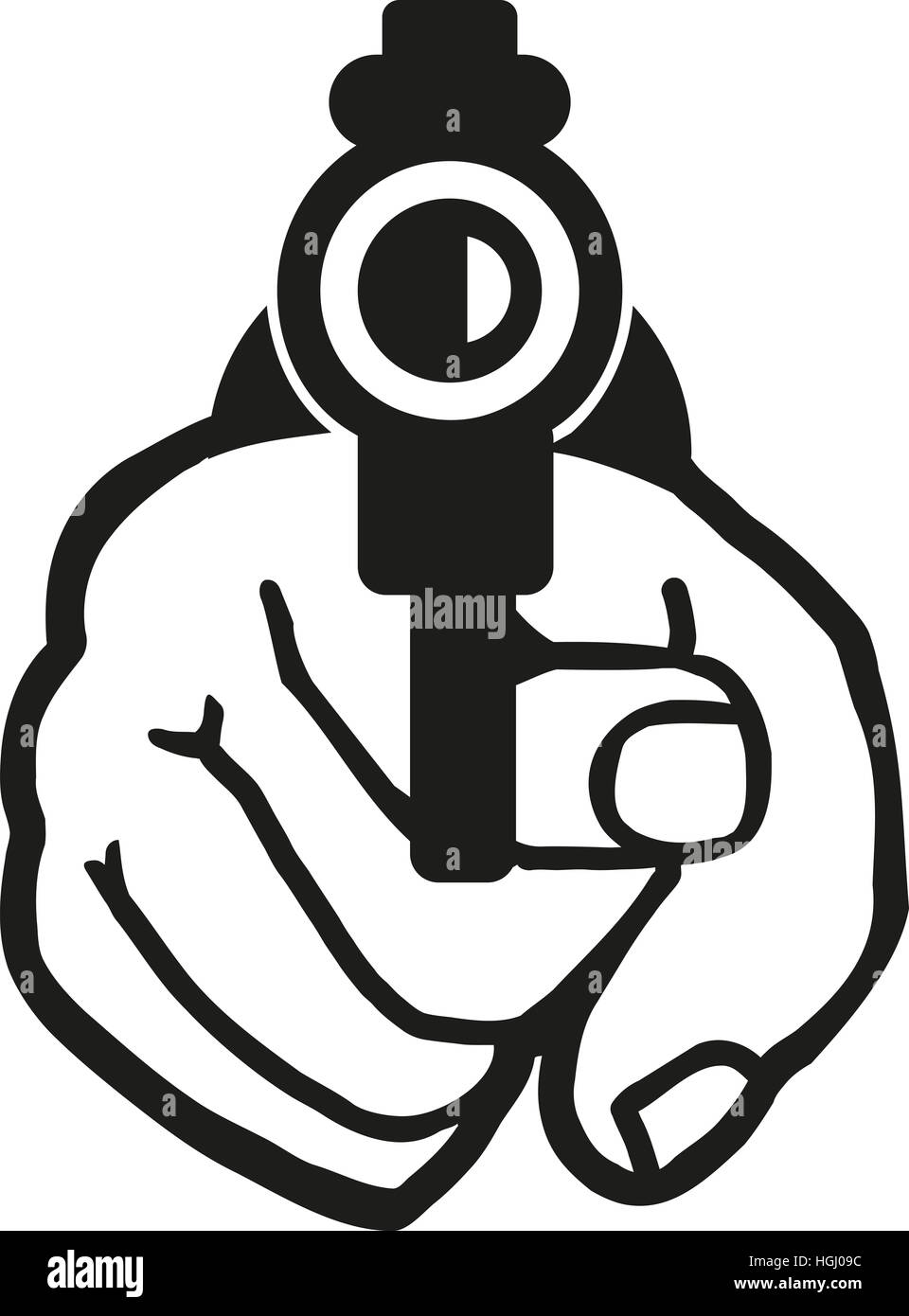 Revolver gun in hand hi-res stock photography and images - Alamy