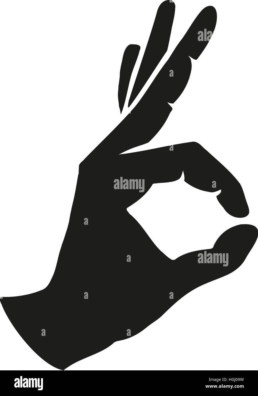 Hand with okay sign Stock Photo - Alamy