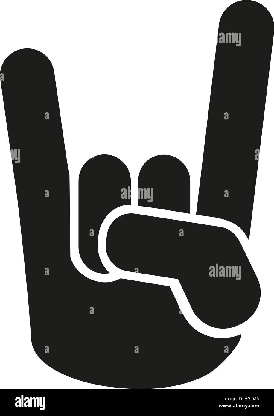 Rock hand symbol hi-res stock photography and images - Alamy