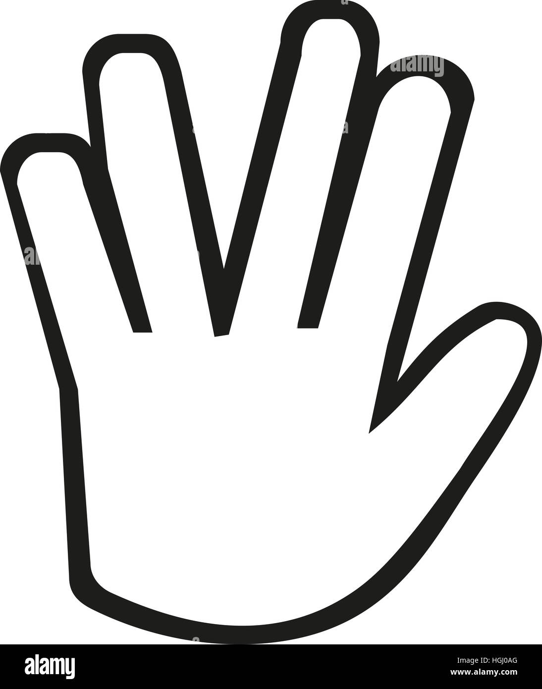 Vulcan hand gesture star trek hi-res stock photography and images - Alamy