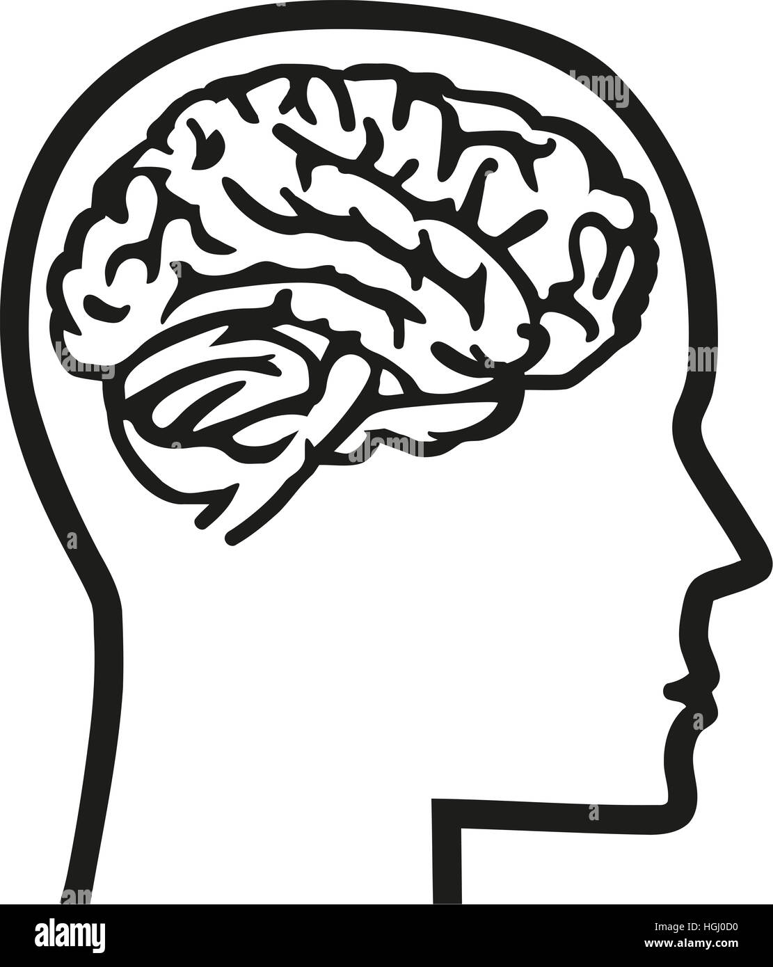 Brain icon hi-res stock photography and images - Alamy