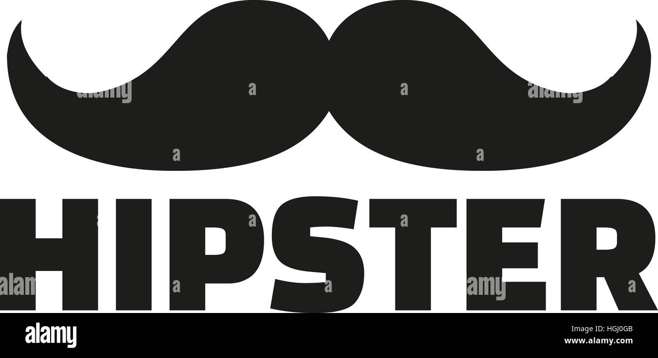 Hipster with Mustache Stock Photo - Alamy