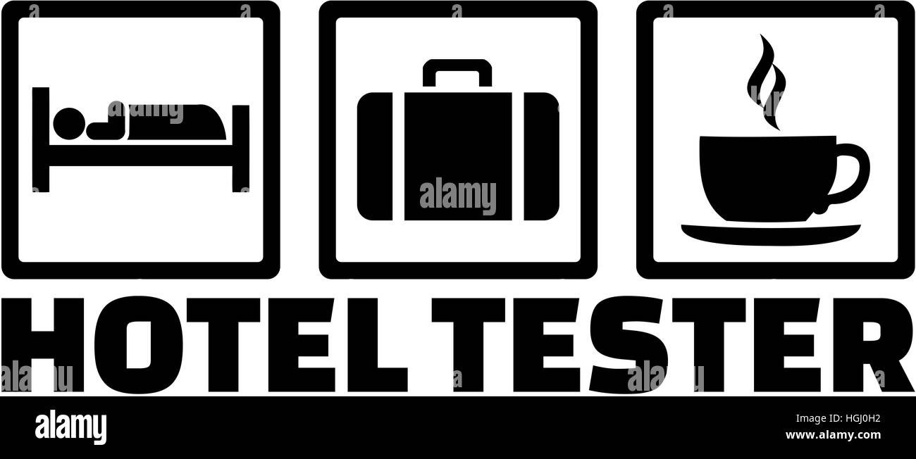 Hotel tester icons Stock Photo - Alamy