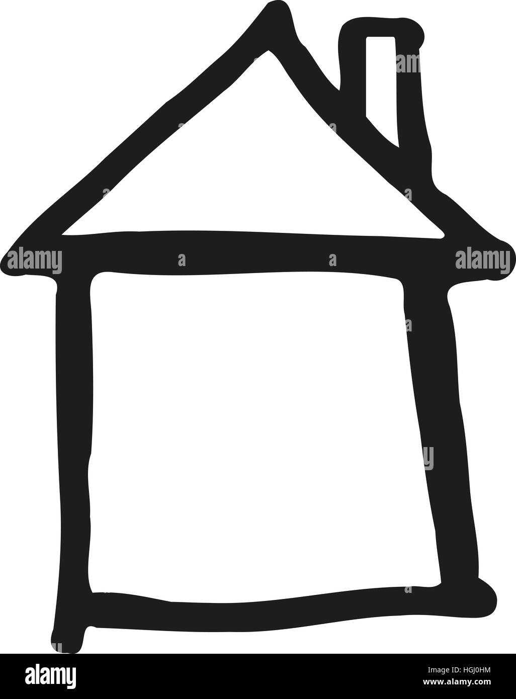 Simple house handdrawn Stock Photo - Alamy
