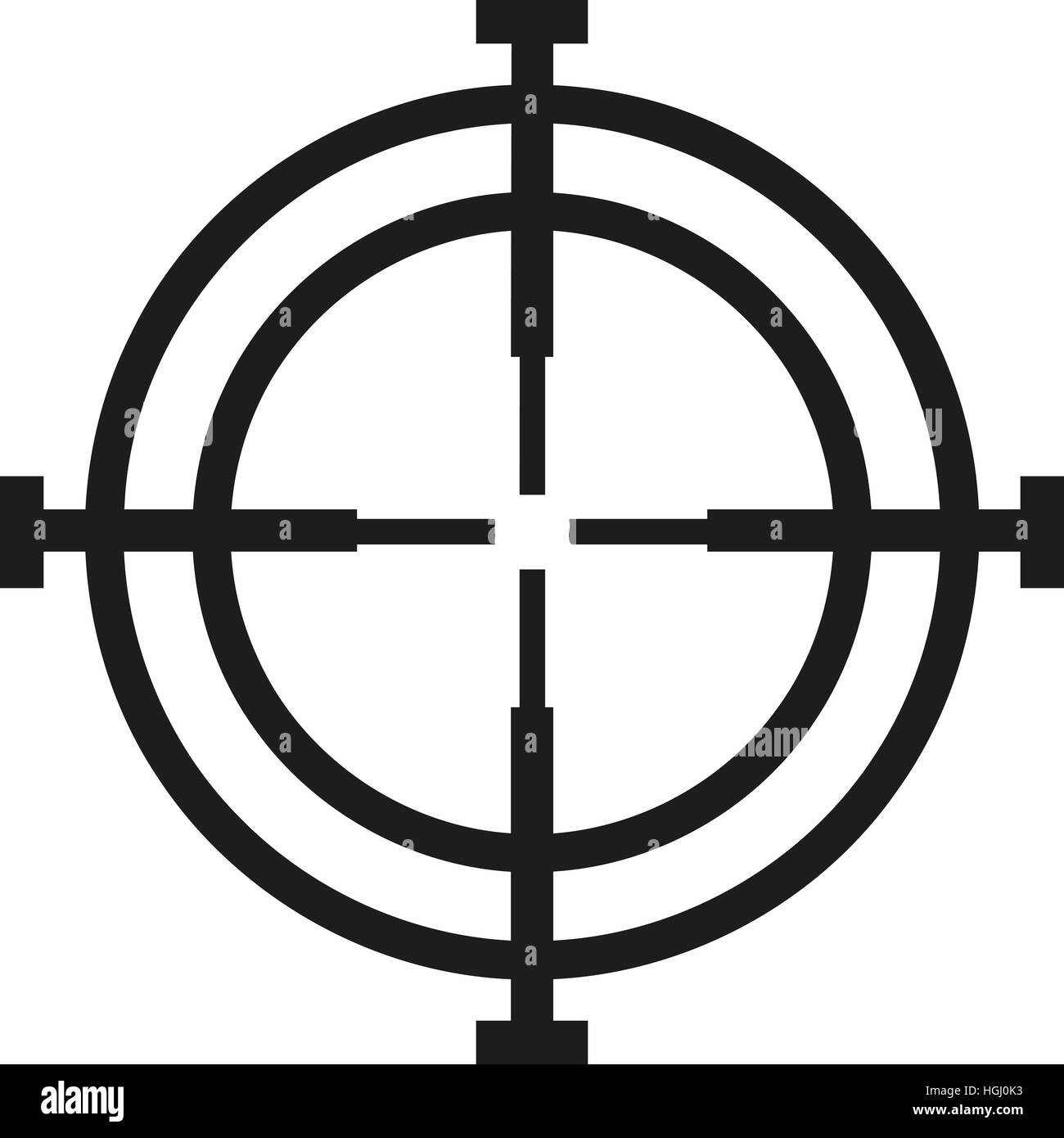 Crosshair hunter reticle Stock Photo - Alamy