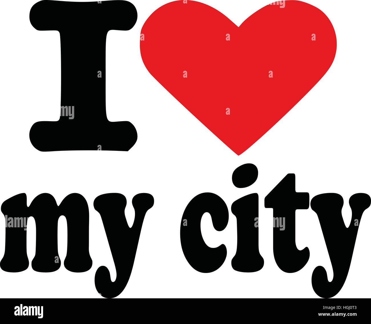 I love my city Stock Photo - Alamy