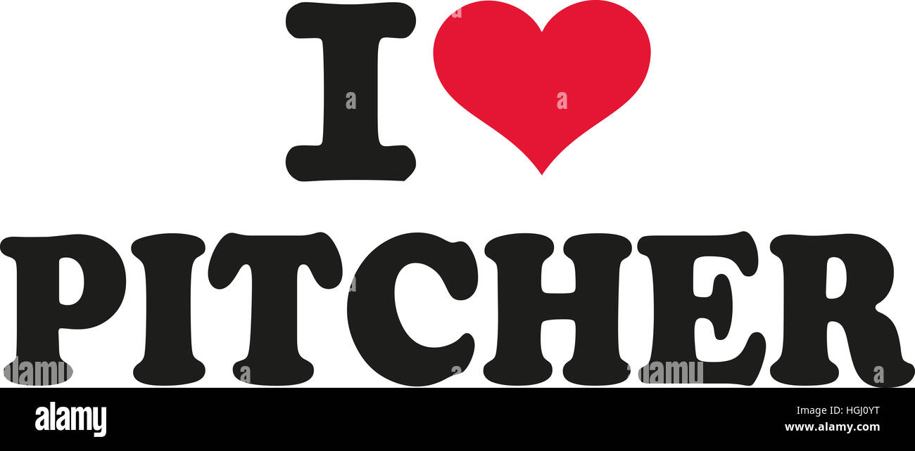 I love my pitcher Stock Photo - Alamy