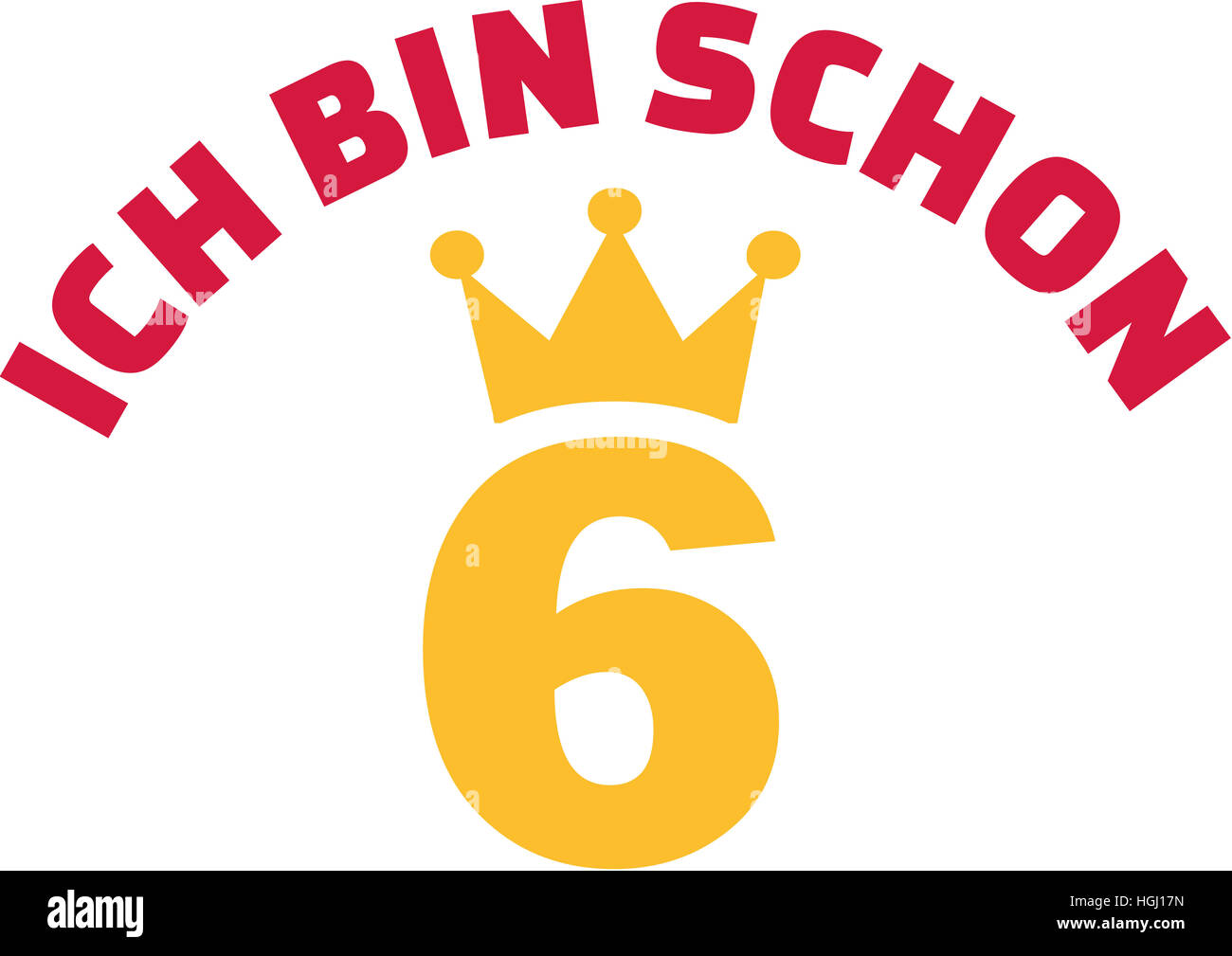 Sixth birthday - I am already 6 years old Stock Photo - Alamy