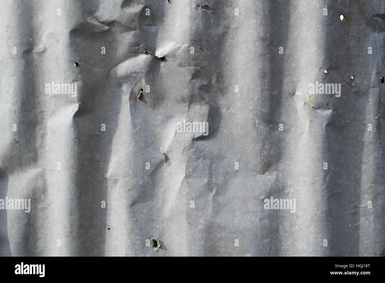 Damaged Wavy Steel Plate Stock Photo - Alamy