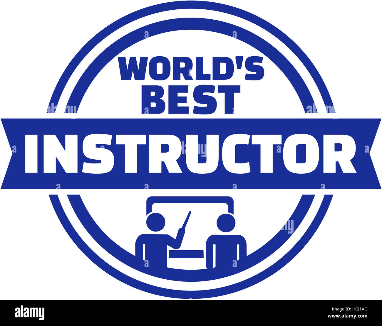 World's best Instructor button Stock Photo - Alamy