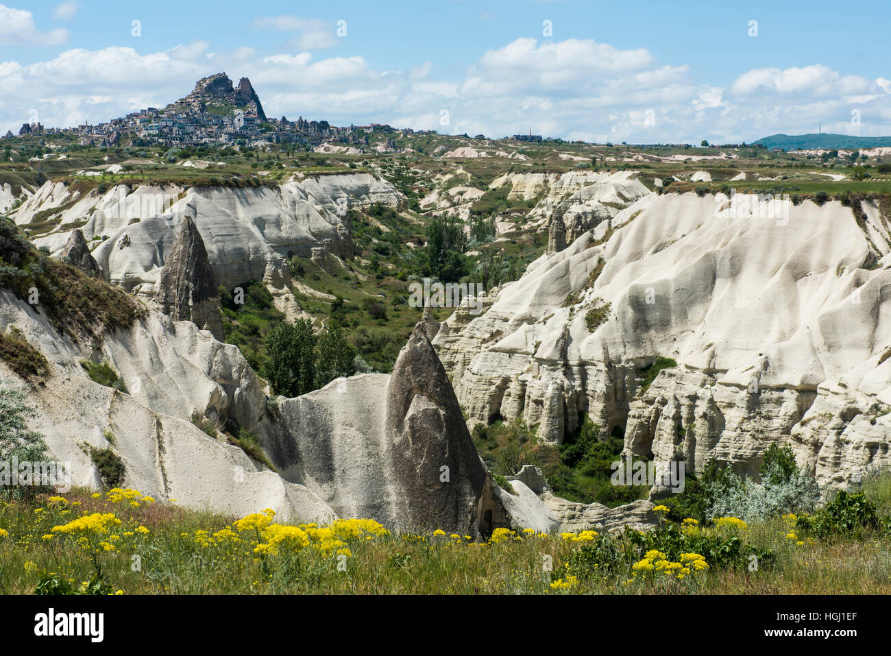 Rock formations of Cappadocia near Uchisar Stock Photo - Alamy