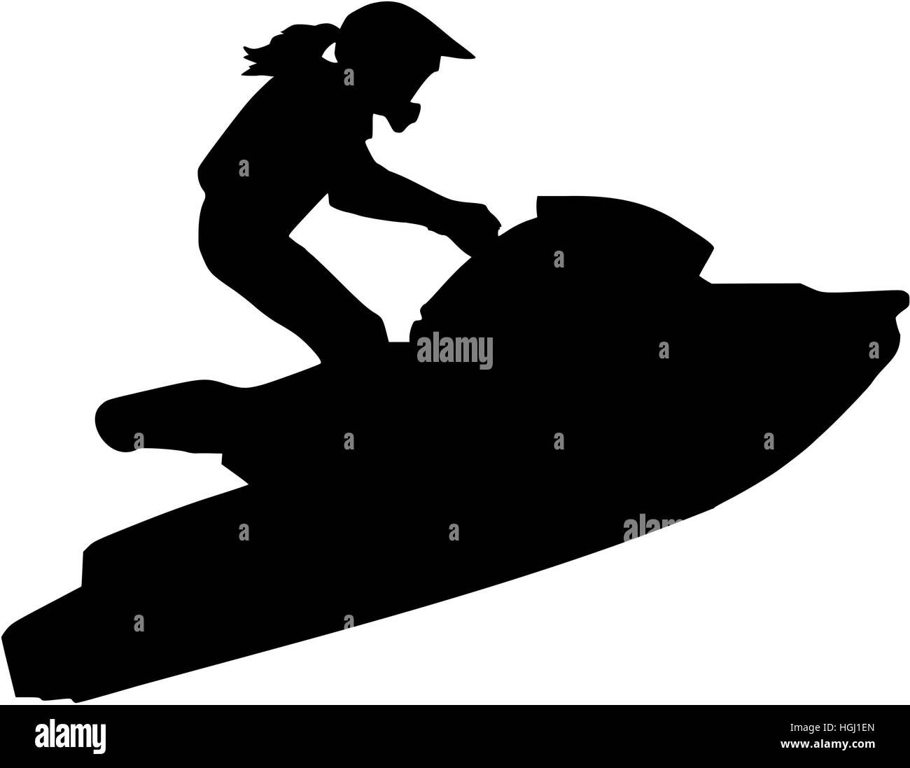 Jet ski at sea Black and White Stock Photos & Images - Alamy