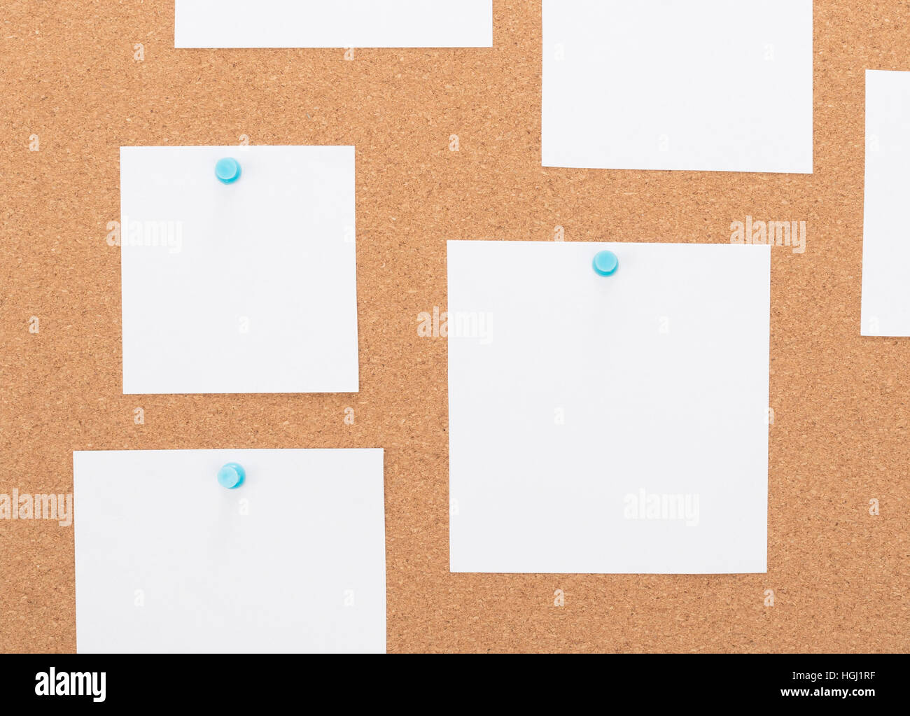 Vintage cork board with note paper - Isolated Stock Photo - Alamy