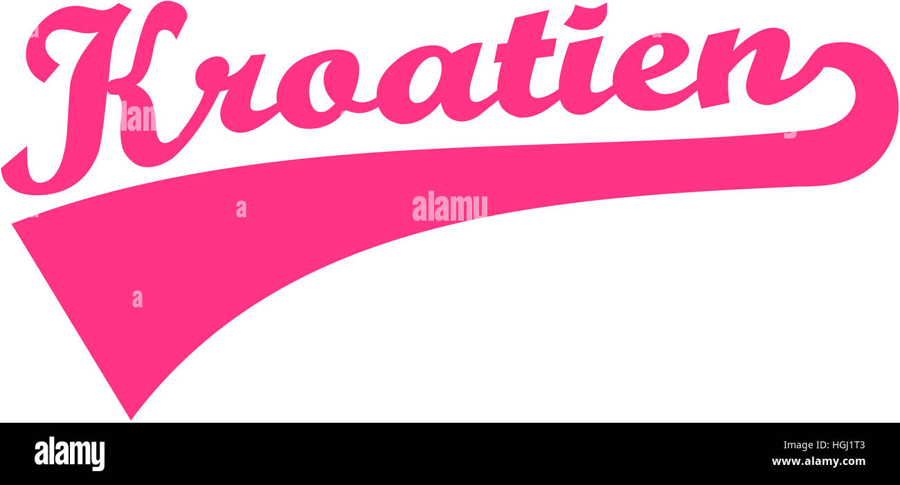 Croatia. German word Stock Photo - Alamy