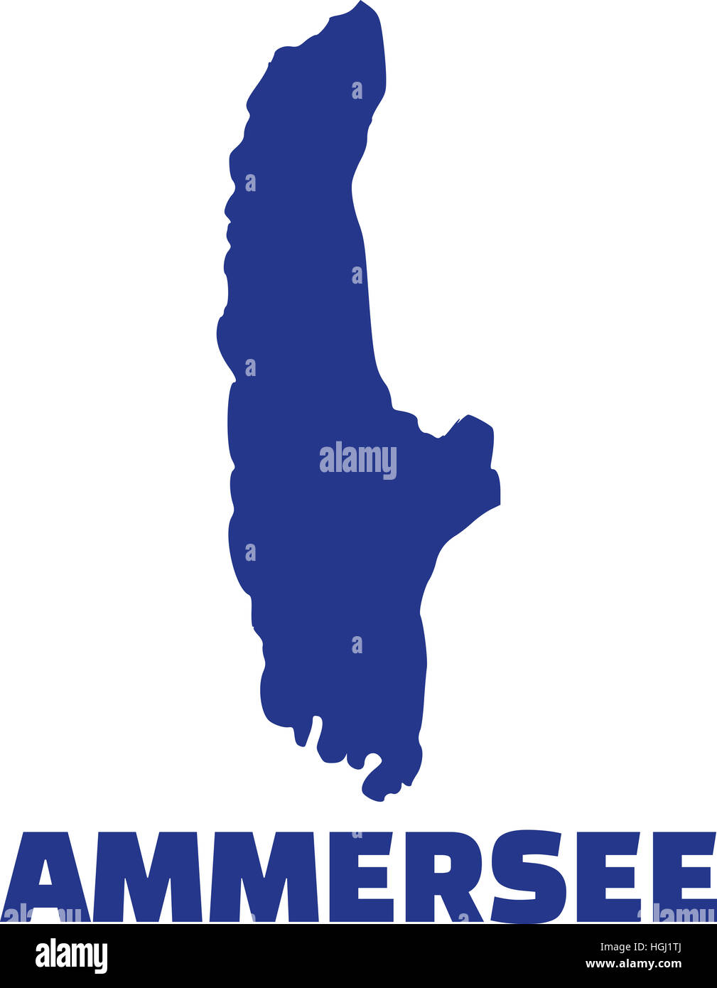 Map of lake ammersee hi-res stock photography and images - Alamy