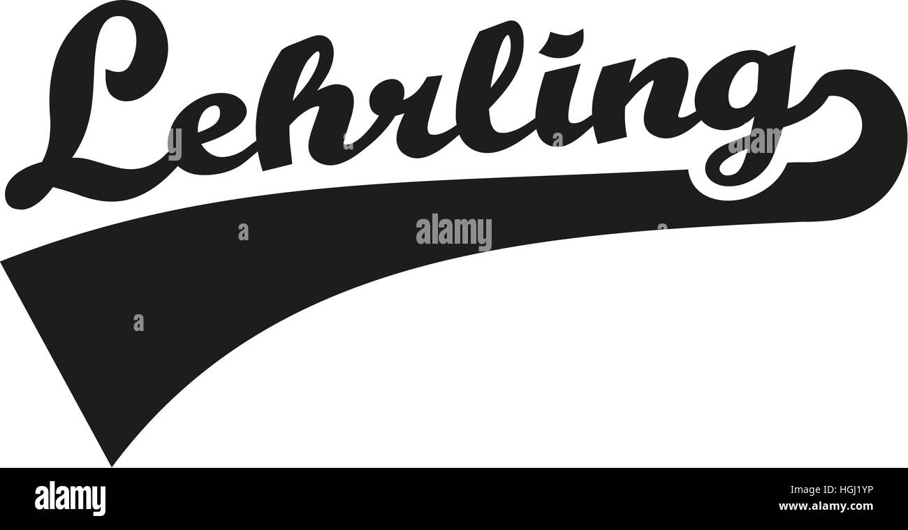 Apprentice retro word german Stock Photo - Alamy