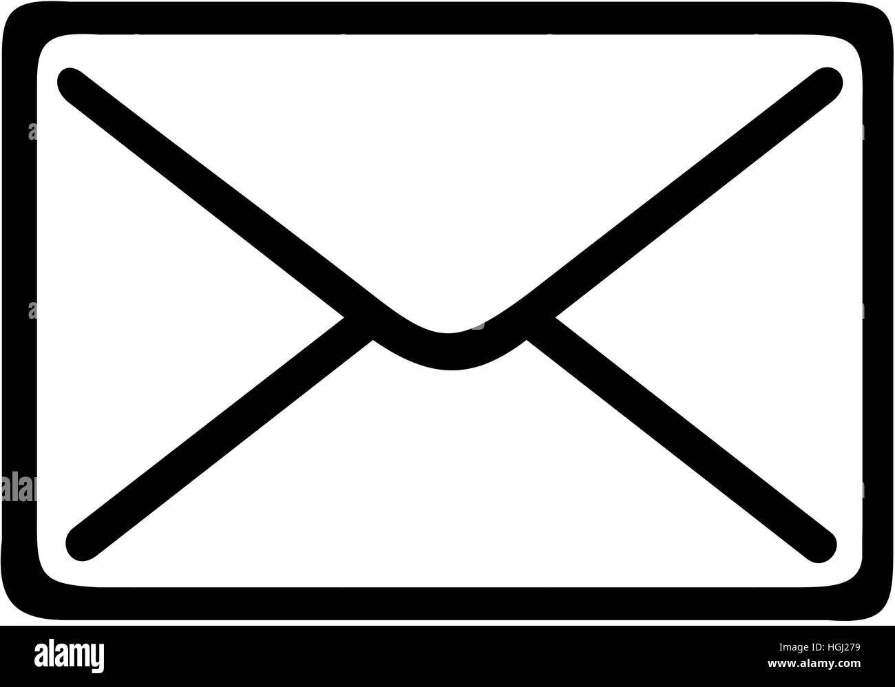 Envelope letter with round edges Stock Photo - Alamy