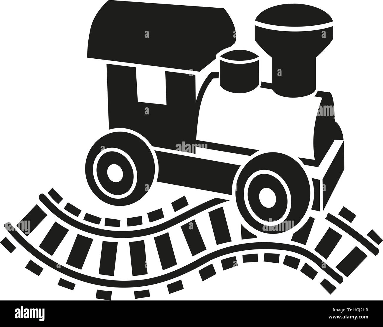 Model railway icon with rails Stock Photo - Alamy