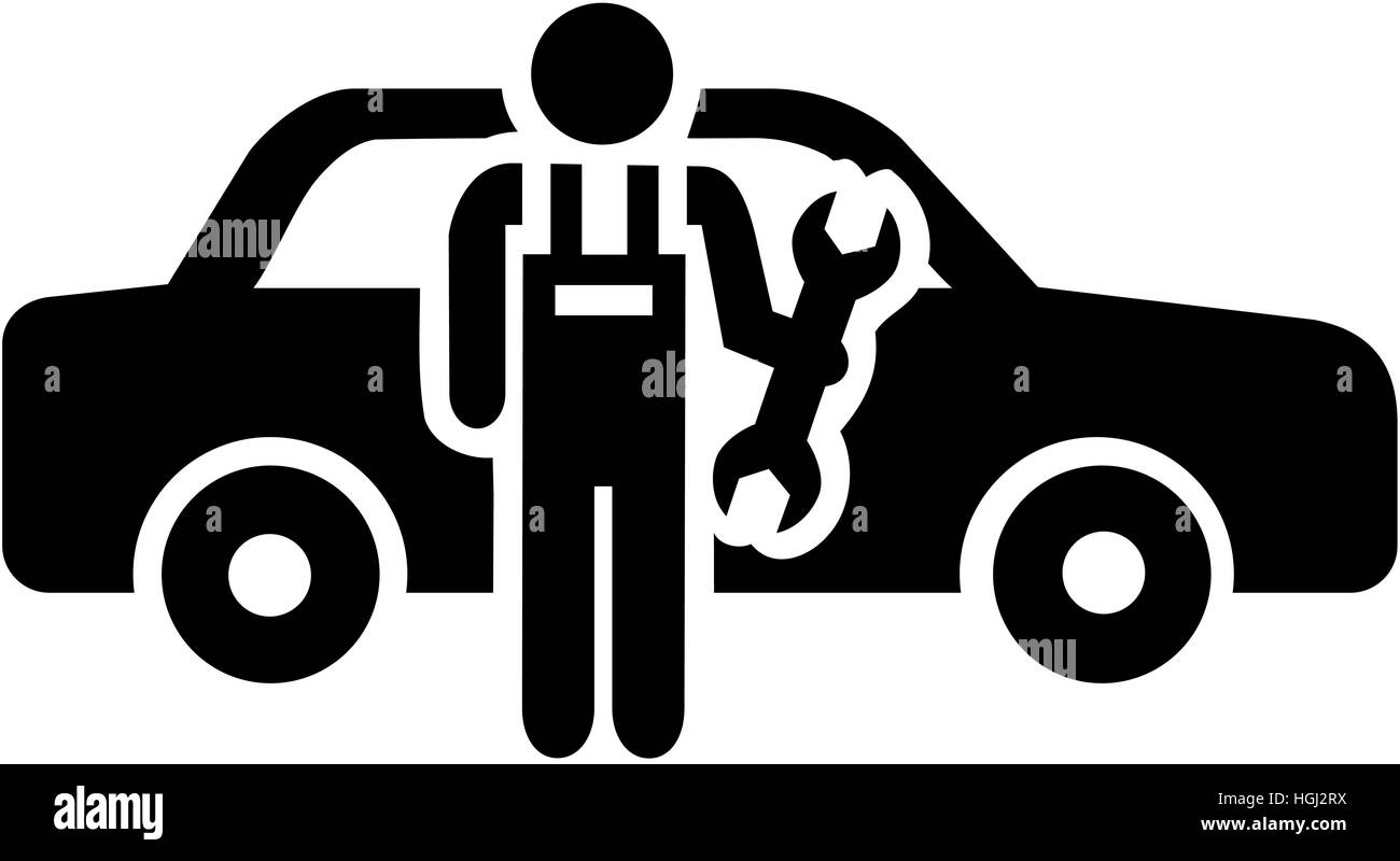Car mechanic icon hi-res stock photography and images - Alamy