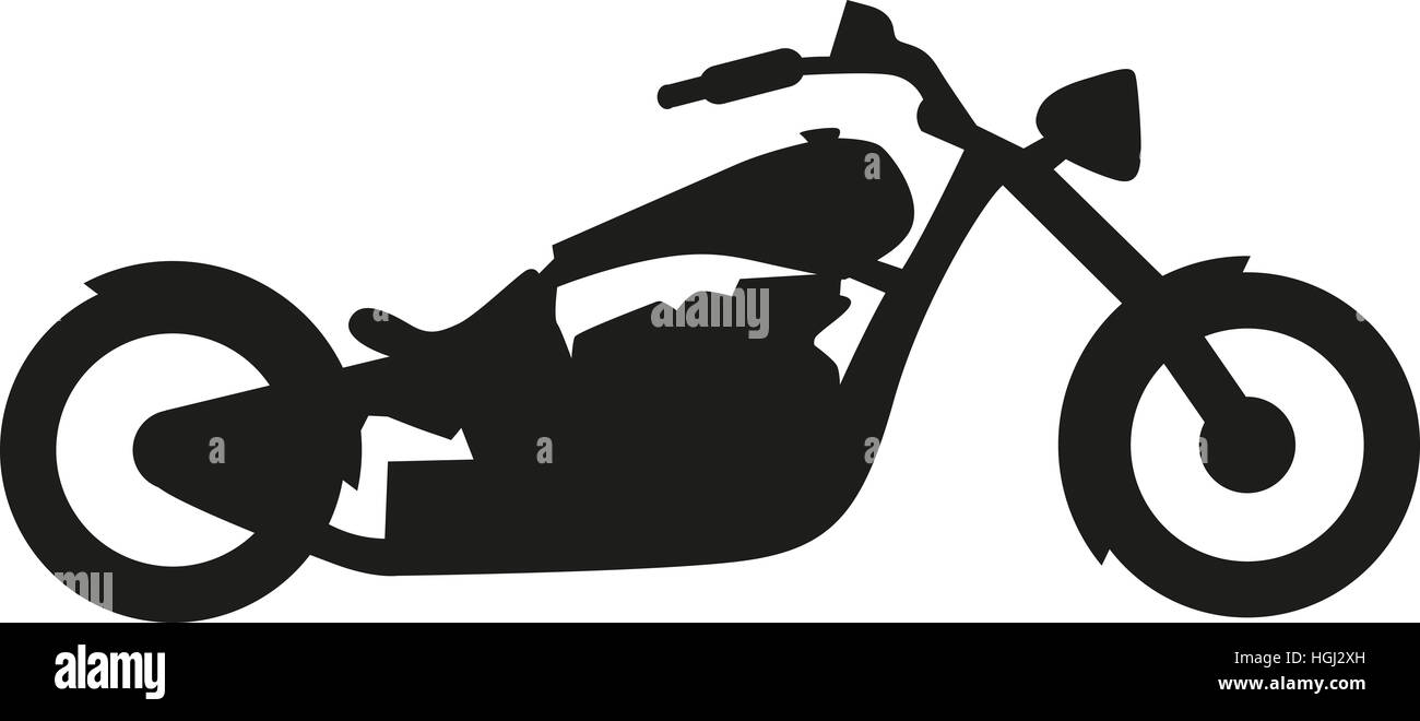 Chopper Motorcycle Silhouette